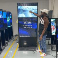 China Floor Standing Vertical Interactive Digital Signage Totem LCD TV Touch Screens Kiosk Advertising Display for advertising for sale