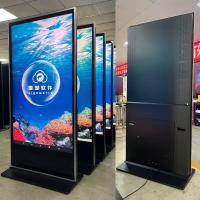 China 49inch ultra-thin floor-mounted advertising Totem indoor LCD digital signage display Android touch screen kiosk for sale
