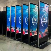 China 49inch ultra-thin floor-mounted advertising Totem indoor LCD digital signage display Android touch screen kiosk for sale