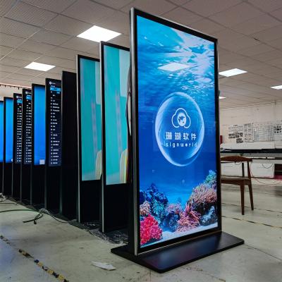 China 43 49 55 65 Inch Touch Screen Indoor Floor Standing Display for sale