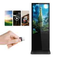 China Manufacturer 43 49 55 65 inch Floor Stand LCD Advertising Display Screen HD Totem Player Digital Signage Kiosk for sale