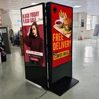 China 43 49 55 65 Inch Floor Standing LCD Display Advertising Screen Double Side Digital Signage Kiosk for Supermarket Mall for sale