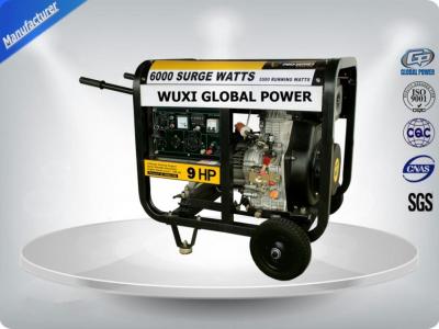 China Air Cooled Silent Portable Generator Set 5.5 -6.3 Kva Open Type With Manual  Starter for sale