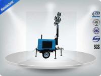 China Contruction Emergency Portable 6-7kw 50Hz Mobile Light Tower , Trailer Mounted Light Towers for sale