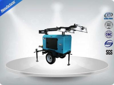 China Contruction Emergency Portable 6-7kw 50Hz Mobile Light Tower , Trailer Mounted Light Towers for sale