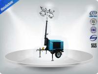 China Contruction Emergency Portable 6-7kw 50Hz Mobile Light Tower , Trailer Mounted Light Towers for sale