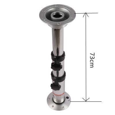 China Motorhome Accessory Aluminum 3 stages Telescopic Table Base Compatible for RV Manual 3 Sections Lifting Table Legs for sale