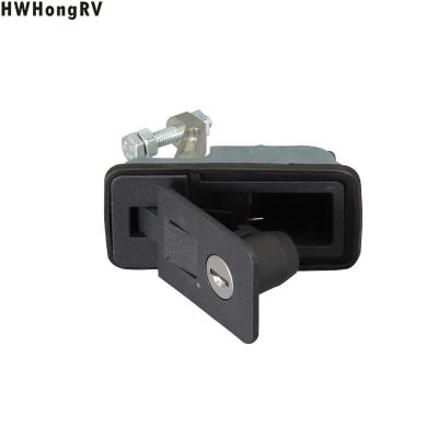 China Caravan Push Lock with Latch Knob Motorhome  Boat campervan Black lock with key for sale