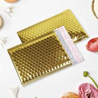 China Gold Self Sealing Bubble Mailing Bags Foil Ziplock Bags With Moisture Resistance for sale