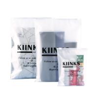 China Thickened Material Frosted Zipper Bags With Logo Waterproof Easy Open / Close for sale