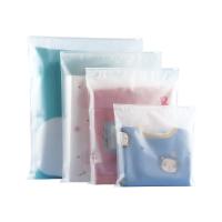 China Thickened Material Frosted Zipper Bags With Logo Waterproof Easy Open / Close for sale
