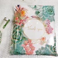 China 0.06mm Colorful Flowers Custom Poly Mailers With Logo Self Sealing Tear Resistant for sale