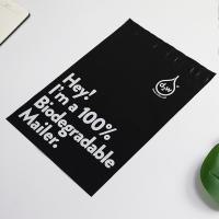 China Black 100% Eco Friendly Biodegradable Recycled Plastic Mailing Bags Tear Resistant for sale