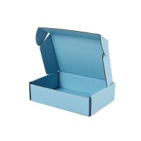 China Kraft Paper & Corrugated Paper Blue Flat Fold Rigid Box OEM ODM for sale