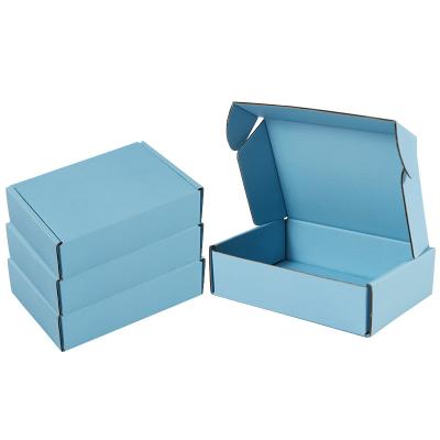 China Kraft Paper & Corrugated Paper Blue Flat Fold Rigid Box OEM ODM for sale