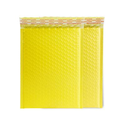China 140gsm Yellow Poly Mailers Poly Bubble Mailers 10x13 With Tear Resistance for sale