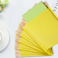 China 140gsm Yellow Poly Mailers Poly Bubble Mailers 10x13 With Tear Resistance for sale
