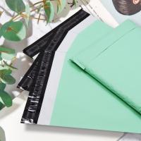 China Strong Bearing Capacity Mint Green Biodegradable Custom Mail Bags For Shipping for sale