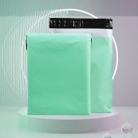 China Strong Bearing Capacity Mint Green Biodegradable Custom Mail Bags For Shipping for sale