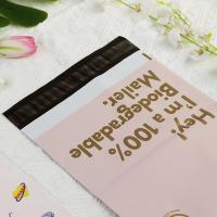 China 40mm-50mm Lips PE D2W Custom Biodegradable Poly Mailers With Hand for sale