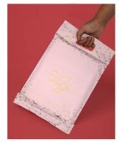 China Customizable Biodegradable Custom Printed Poly Shipping Bags With Handles Waterproof for sale