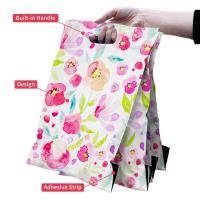 China 50 Micron-100 Micron PE Biodegradable Poly Mailers With Handle for sale