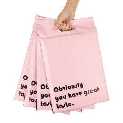China 50 Micron-100 Micron PE Biodegradable Poly Mailers With Handle for sale
