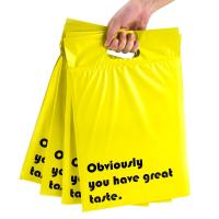 China 50 Micron-100 Micron PE Biodegradable Poly Mailers With Handle for sale