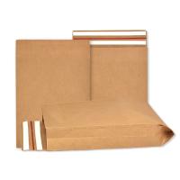 China Custom Logo Kraft  Paper Envelop Mail Bag Recyclable Brown Kraft Paper Mail Bag for sale