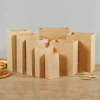 China 30mm Or 40mm Or 50mm Lip Square Kraft Paper Bag For Retail / Grocery for sale