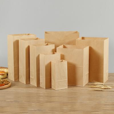 China 30mm Or 40mm Or 50mm Lip Square Kraft Paper Bag For Retail / Grocery for sale