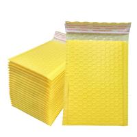 China 140gsm Yellow Poly Mailers Poly Bubble Mailers 10x13 With Tear Resistance for sale
