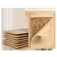 China Biodegradable Honeycomb Kraft Paper Mailing Bags Shock Absorbing For Gift Wrapping for sale