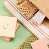 China Custom Printing Biodegradable Kraft Envelop Honeycomb Paper Bags With Self Sealing for sale