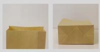 China Food Packaging Square Bottom Paper Bags Oil And Stain Proof for sale