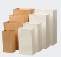 China 40gms-150gms Square Bottom Kraft Bag Packaging Kraft Food Bags Oil Proof for sale