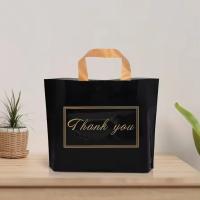 China Custom Tote Biodegradable With Logos Plastic Reusable Shopping Bag for sale