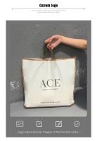 China Custom Tote Biodegradable With Logos Plastic Reusable Shopping Bag for sale