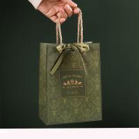 China Aesthetically Kraft Paper Practical Cardboard Bags With Handles for sale