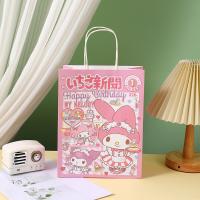 China Silk Belt Custom Printed Kraft Paper Bag Gift Paper Bag Shopping Packaging Square Bottom for sale