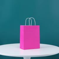 China Twisted Handle Custom Printed Kraft Paper Bags 15*21*8cm 21*27*11cm 26*32*12cm for sale