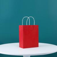 China Twisted Handle Custom Printed Kraft Paper Bags 15*21*8cm 21*27*11cm 26*32*12cm for sale