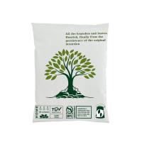 China Self Adhesive Sticker Biodegradable Delivery Bags Cornstarch PLA Bag for sale