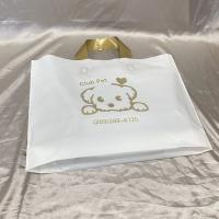 China Custom Printed Poly Premium Handle Shopping Bags Packaging With Logo For Clothes for sale