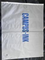China Zipper Closure Custom Garment Packaging Bag With Frosted Plastic And Custom Logo for sale