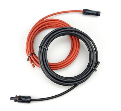 China TUV 12 AWG Tinned Copper Solar Panel Extension Cable Wire With Connectors PV for sale