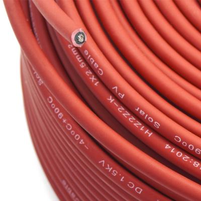 China PV Tinned Copper Wire 2.5mm2 For RV Solar Panels Home Outdoor Red  Black for sale