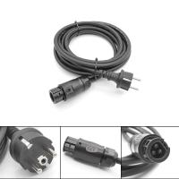China 25A Rated Current AC Power Cable with 3x1.5mm2 H07RN-F Rubber Cable for Micro Inverters AC230V for sale