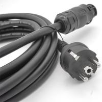 China 3x1.5mm² IP68 25A Micro Inverter AC Connection Cable with Schuko Plug for Solar Power Systems for sale