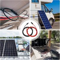 China Red Black 20FT 12AWG Solar Panel Extension Cable With Female And Male Connectors for sale
